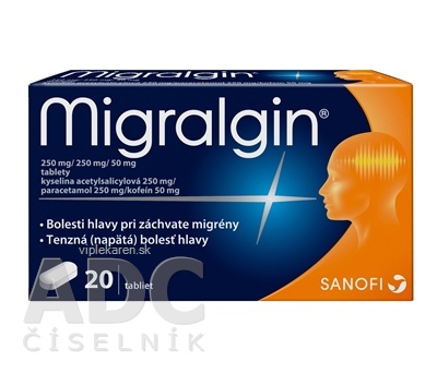 Migralgin tbl 1×20 ks | VIP Lekáreň